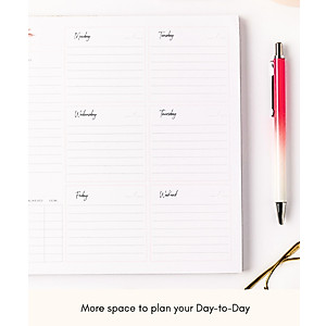 Weekly Planner Pad Tear Off – 52 Undated Weekly Sheets Daily To Do List Notepad, Habit Tracker, Academic Planner Notebook, Daily Work Planner - Full Year Productivity Planner 10.1 x 7.7’’