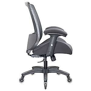 BOLISS Big and Tall Ergonomic Office Mesh Computer Executive Desk Chair with Wide Thick Seat,Lumbar Support and Tilt 400lbs-Black