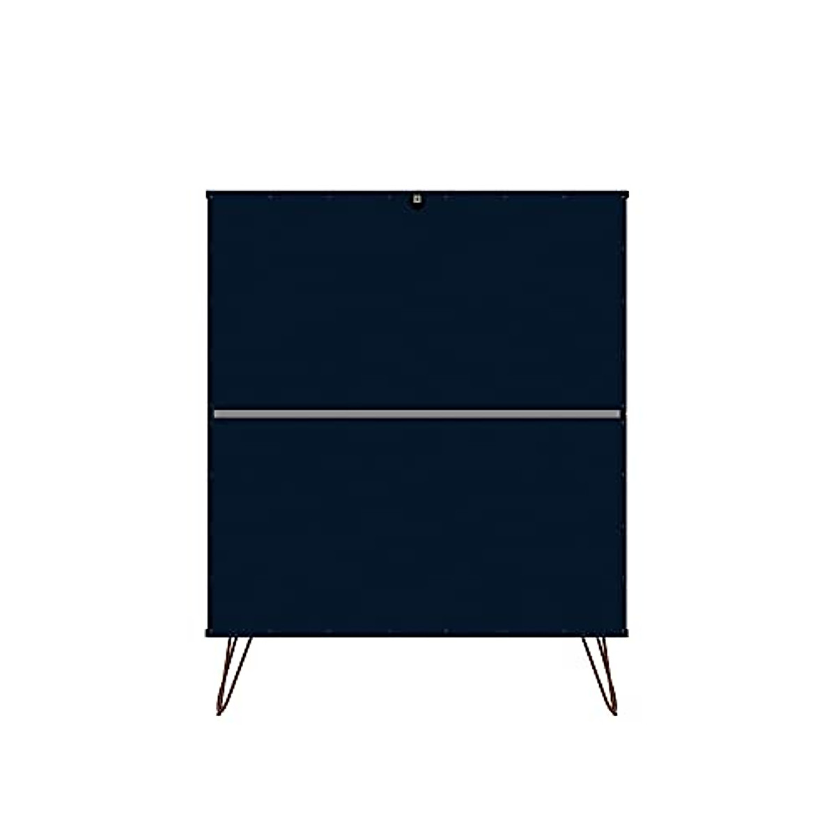 Manhattan Comfort Rockefeller Mid Century Modern 5-Drawer Tall Dresser, Tatiana Midnight Blue