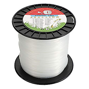 BlueNatHxRPR 2.4 mm/0.095" 3 Pound 840 Feet/ 255 Meters Length Round Spool String Trimmer Line Weed Eater Line