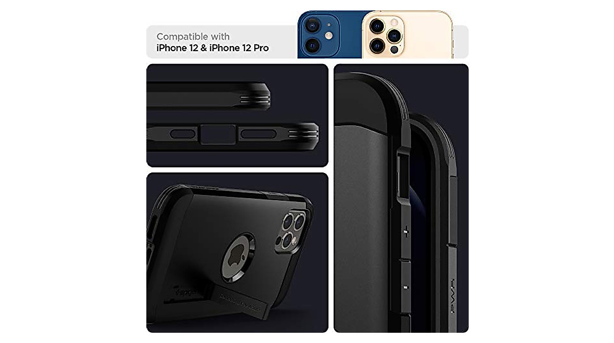 Spigen Tough Armor Case for iPhone 12 & 12 Pro - Black