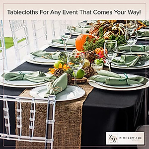 Blue Standard Disposable Plastic Party Tablecloth [12-Pack] 54 x 108” Rectangle Table Cover For Indoor & Outdoor Use By Zimpleware