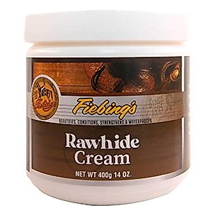 Fiebing's Rawhide Cream 14oz Ideal for Conditioning, Softening, and Waterproofing Rawhide and Other Fine and Exotic Leathers