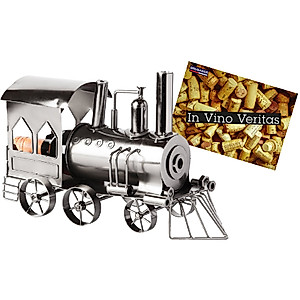BRUBAKER Wine Bottle Holder Statue Locomotive Sculptures and Figurines Decor & Vintage Wine Racks and Stands Gifts Decoration