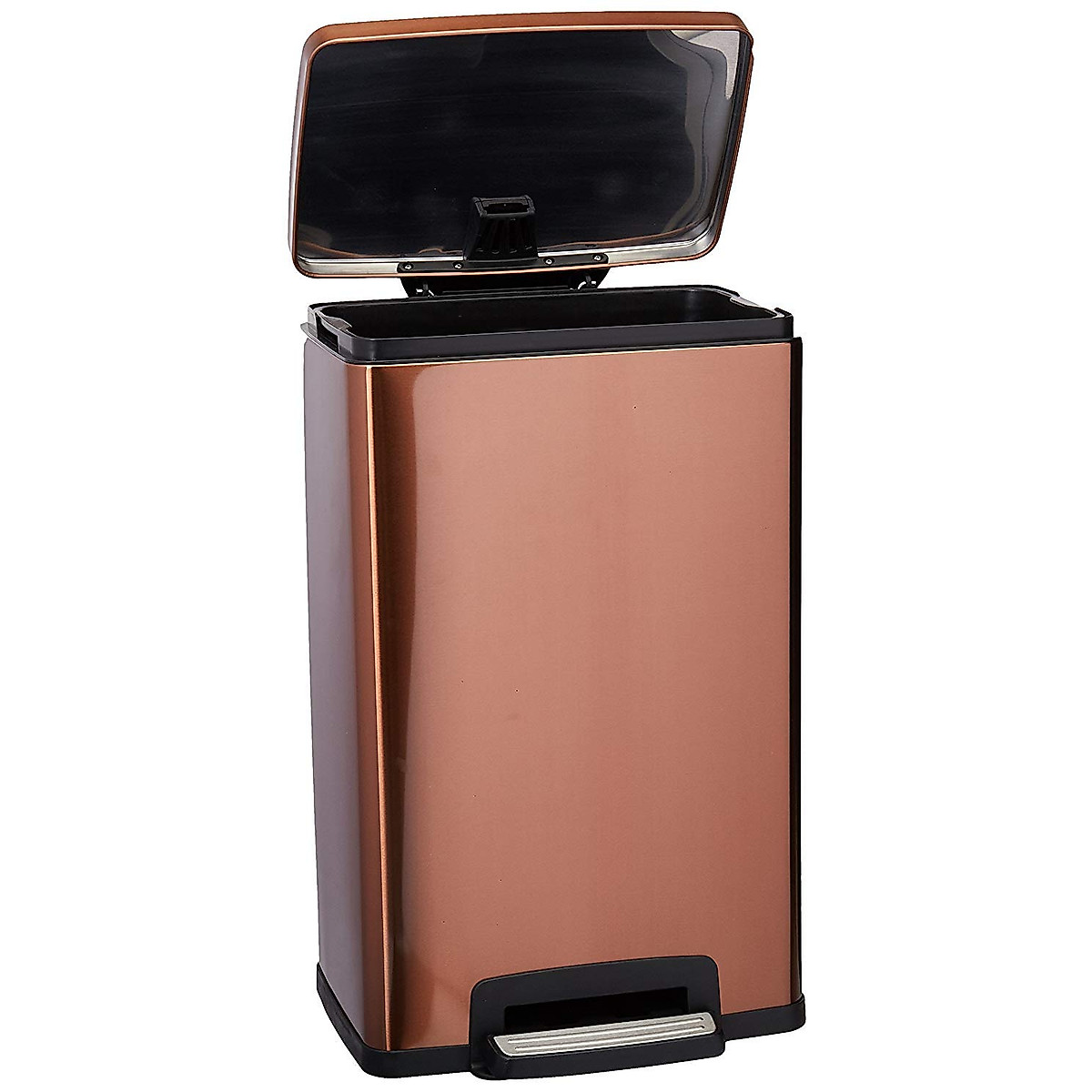 Tramontina 81200/560DS Bronze Contemporary Rectangular Step Can Freshener System, Trash Can, 13-Gallon