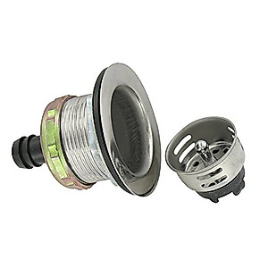 VALTERRA A01-2011VP Silver Carded Sink Drain with Strainer Basket