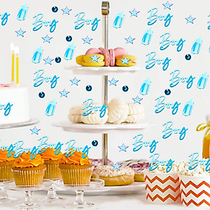 Baby Shower Confetti Baby Boy Shower Decorations Blue Baby Shower Table Confetti Decorations Party Confetti for Baby Shower Decor(1.6 oz/45 g)