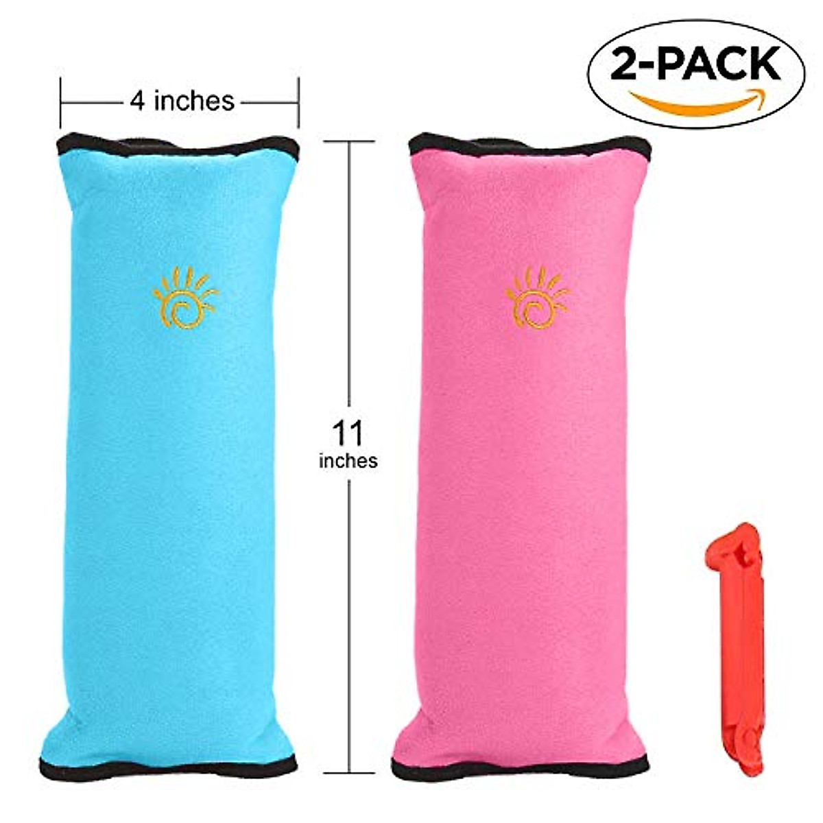 Kermalley Kids Seat Belt Cover for Kids 2 Pack, Seatbelt Pillow and Protector, Safe Soft Plush, Car Vehicle Seatbelt Cushion and Pads for Road Trip, Support Protect Neck and Head for Children