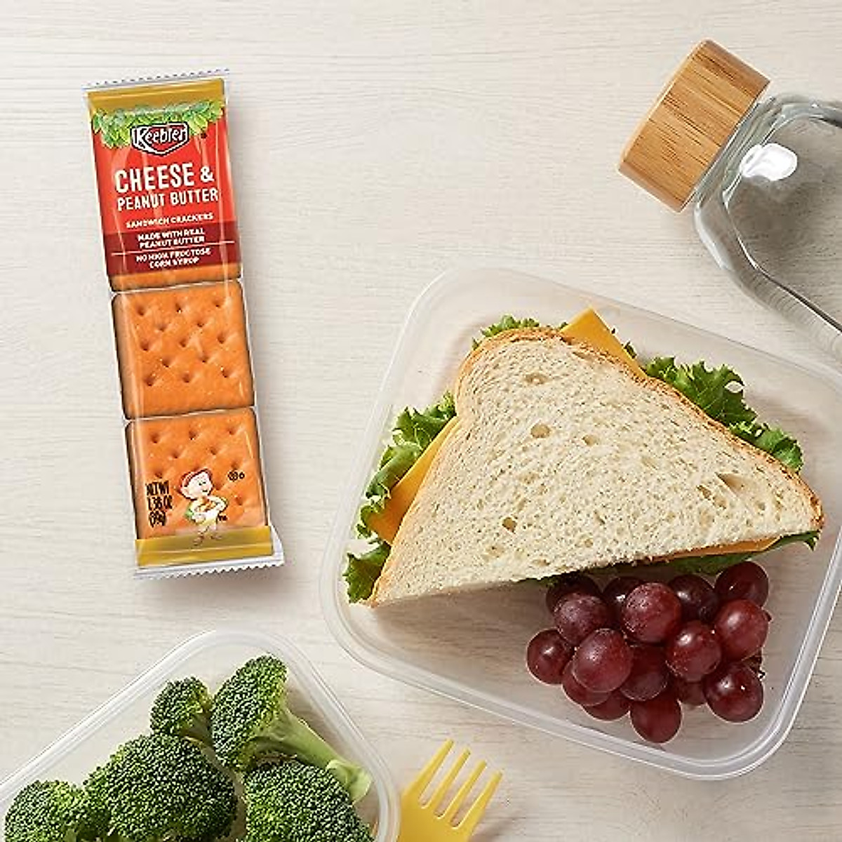 Keebler Sandwich Crackers, Single Serve Snack Crackers, Lunch Snacks, Variety Pack (45 Packs)