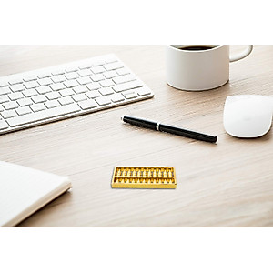 Brass Statu BRABUD Mini Copper Abacus Decoration Chinese Calculator Math Calculating Tool for Kids Adult Collection WQ018