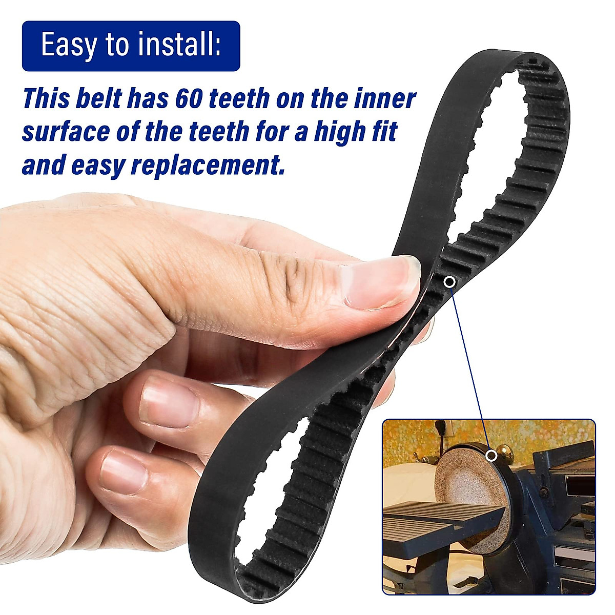 Sander Toothed Drive Belt Compatible With 848530 Porter Cable Fits 351/352 336/337 Variable speed Belt Sanders - 2Pack