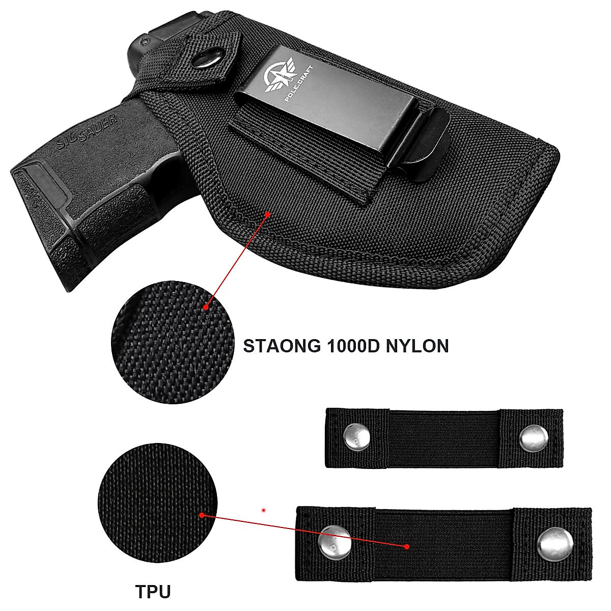 IWB/OWB Gun Holsters for Small Pistols : Ruger LCP380 LCP II - Sig Sauer P365 P238 P938 - Walther PPK 380 CCP - S&W Bodyguard 380 - Beretta Pico - Kahr P380 - Micro-Compact Sub-Compact Right/Left