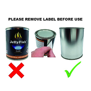 Real JellyFish Flame Premium Gel Fuel 4 Cans Indoor or Outdoor Made in USA 13oz
