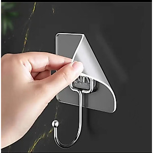 Generic Ultra Strong 50lb (Max) Transparent Self-Adhesive Hooks - Heavy-Duty Wall Hooks for Kitchen, Bathroom, Ceiling, and More - The Ultimate Organizational Solution (Pack of 10), ZJH-G-BST008