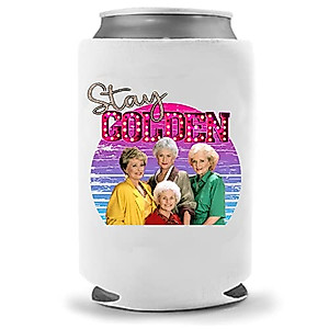 Golden Girls Beer Coolies | Blance Dorothy Rose Sophia | Funny Gag Party Gift Beer | Funny Joke Drink Can Cooler | Beer Beverage Holder | Beer Gifts | Quality Neoprene Insulated Coolie (Squad Goals)