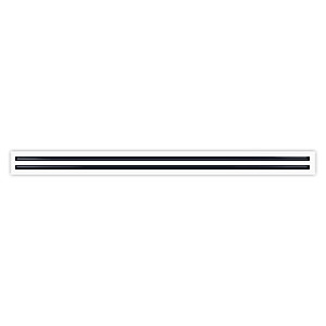 BUILDMART - 48" Linear Slot Diffuser - (2 Slot) Double Slot - White Decorative Air Vent - Modern AC Vent Cover for Ceiling, Walls & Floors - Texas Buildmart