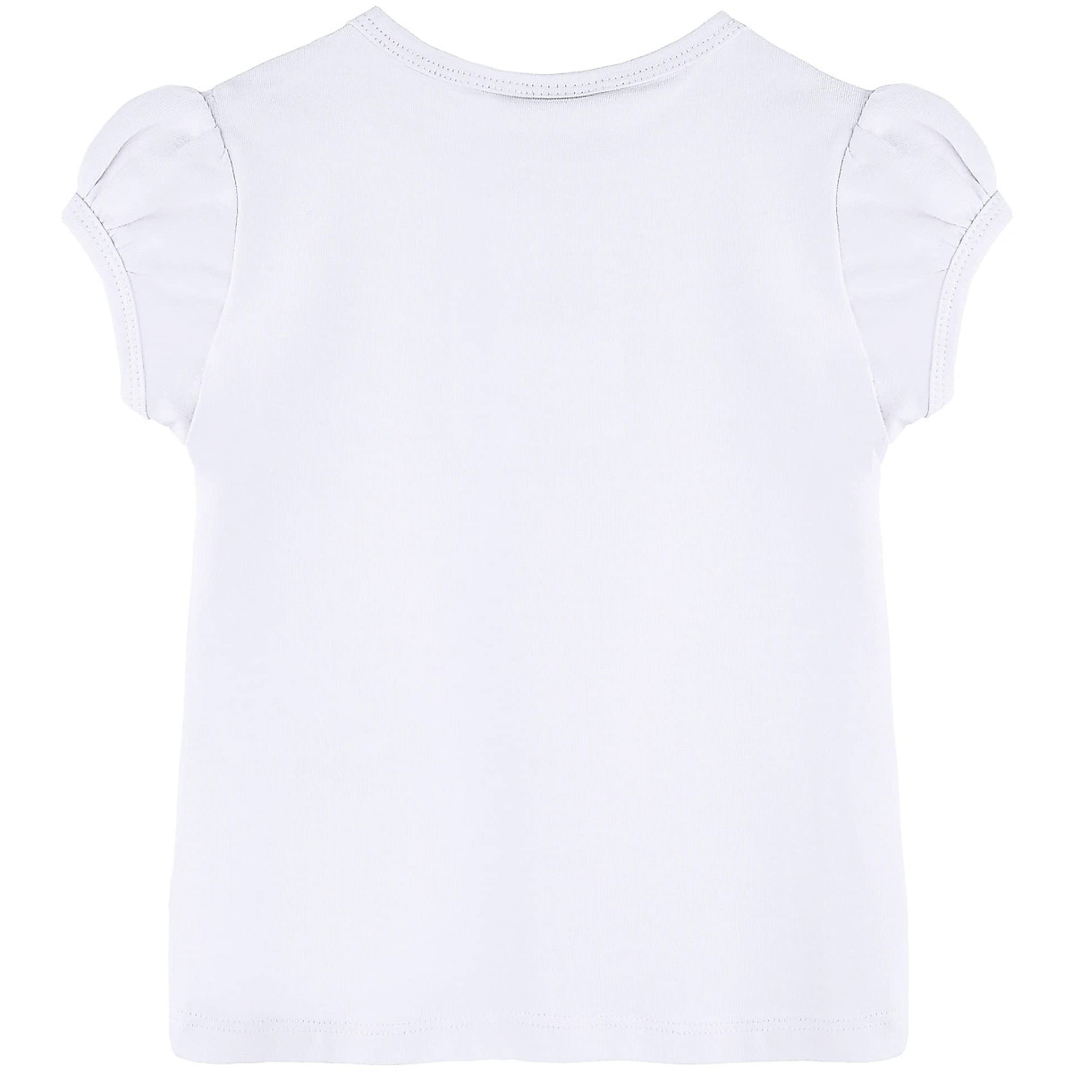 Lilax Baby Girls' Basic T-Shirt Short Sleeve Crewneck Tee 12-18 Months, White
