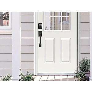 Brightify Keyless Entry Lock with Handle, Electronic Keypad Deadbolt, Auto Lock, Backlit, Easy Installation, Front Door Handle Sets, Matte Black