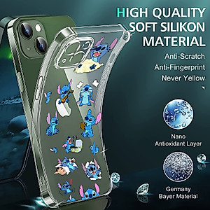 MOBRWUVS 2 Pack Clear Case + Stitch Case for iPhone XR, Fully Wrapped Lens Shockproof and Anti-Drop Without Changing Yellow, TPU Material Durable (iPhone XR)