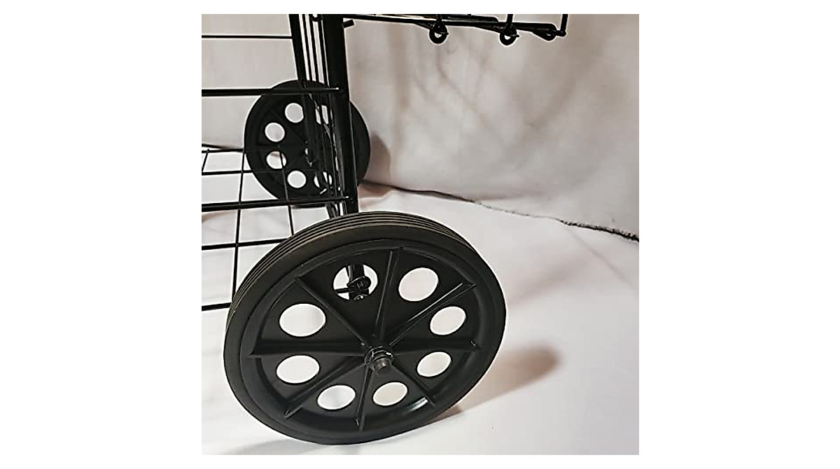 PrimeTrendz Jumbo Shopping Cart - Double Basket & Swivel Wheels