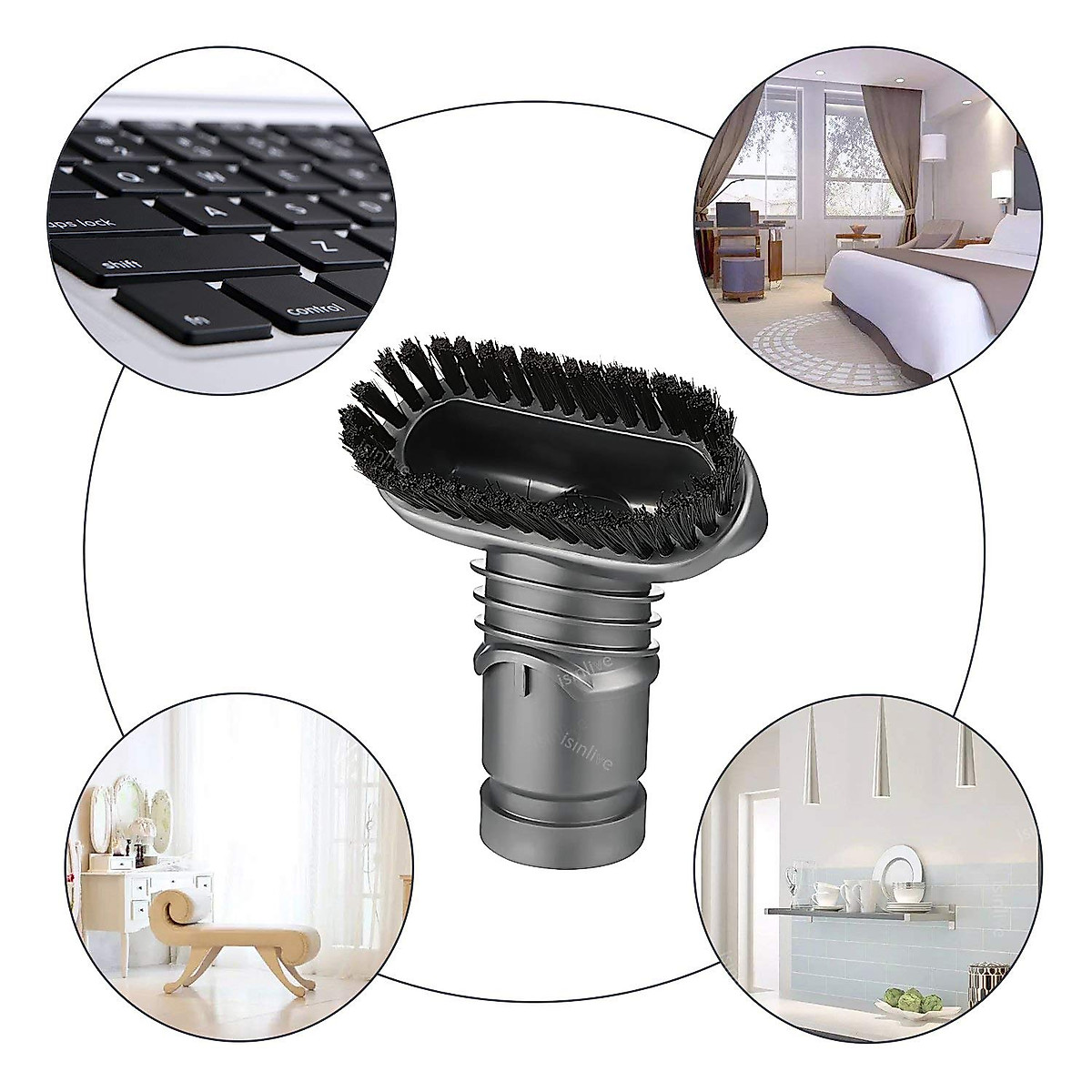 isinlive Motorhead Replacement for Dyson V6 DC30 DC31 DC34 DC35 DC39 DC41 DC44 DC45 DC52 DC58 DC59 DC61 DC62 DC63 DC74 Attachments Home Cleaning Tools Brush Kit
