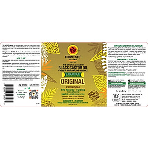Jamaican Black Castor Oil 8oz - For Hair Growth, Skin Conditioning, Eyebrows & Eyelashes, Scalp and Nail Care. Strengthen, Moisture & Repair