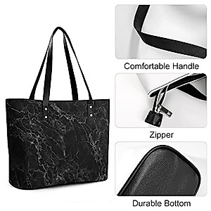 Womens Handbag Marble Texture Leather Tote Bag Top Handle Satchel Bags For Lady