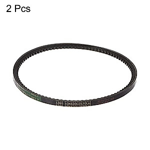 HARFINGTON 2pcs AV10 Cogged V-Belts 620mm Inner Girth 10mm Width 8mm Thick Rubber Drive Belt for Power Transmission