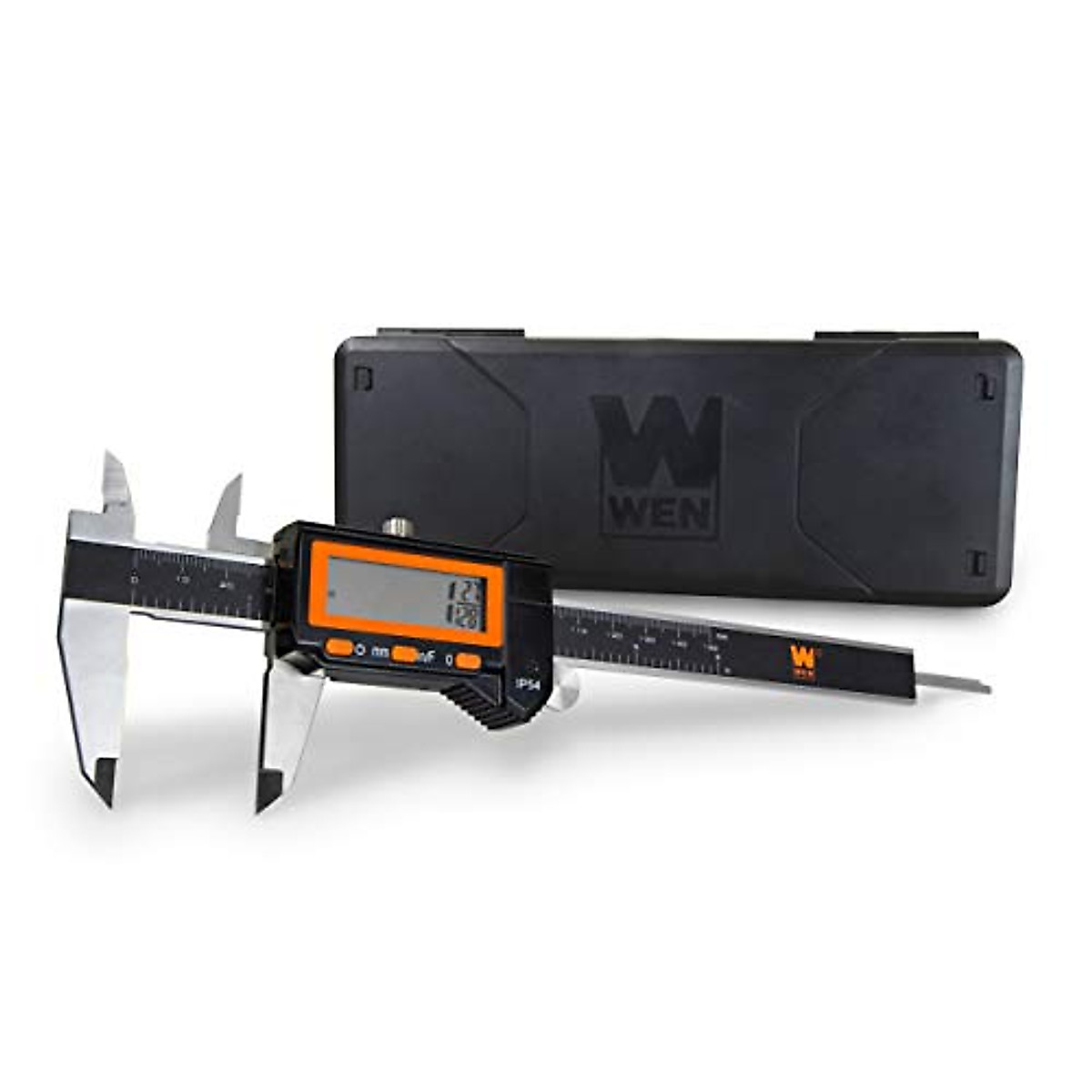 WEN 10764 Electronic 6.1" Stainless Steel Water-Resistant Digital Caliper with LCD Readout & Storage Case, IP54 Rated