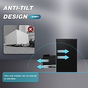 Aobabo Metal 2 Drawer Lateral File Cabinet with Lock,Large Deep Drawer with Adjustable File Bars for Office,Home,35.43 Inches Wide for Letter/Legal Size Drawer,Black,Assembly Required, (GM-DBKX-2DB2)