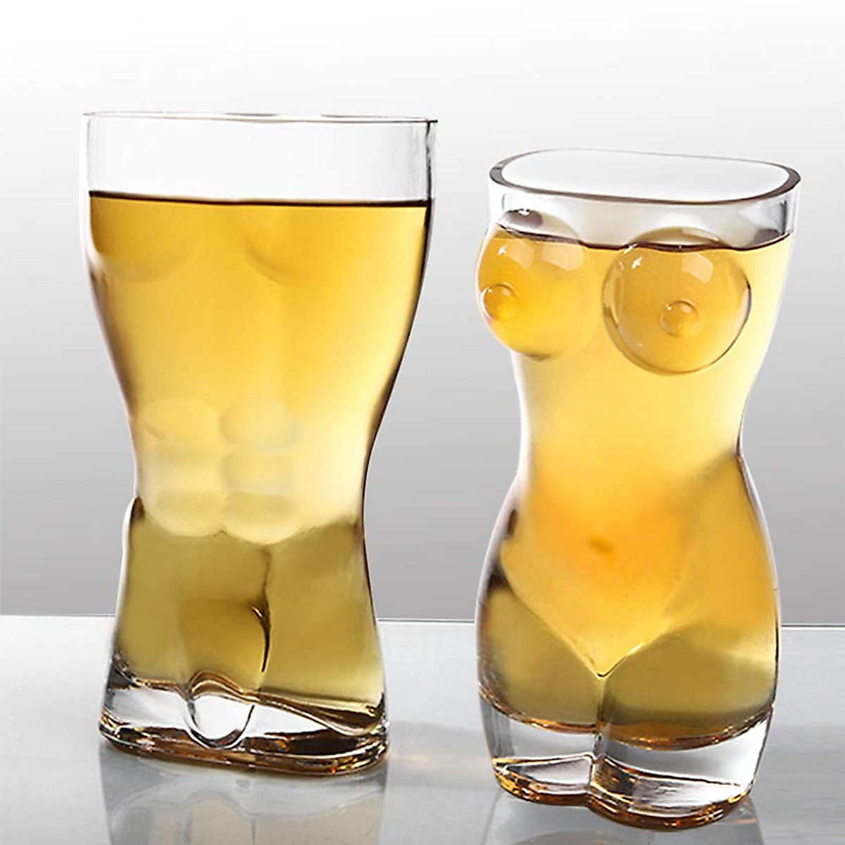 JUOPZKENN Transparent Human Body Glass, 400ML, Lead-Free, Novelty Wine Glass, Drinking Cup for Beer, Vodka, Whiskey, Party