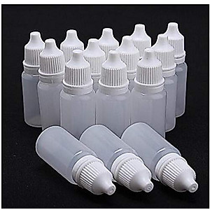 50 Pieces Empty Refillable Clear Plastic Dropper Bottles Squeezable Eye Liquid Sample Storage Container Vials with Plug and Screw Cap(30ml/1oz)