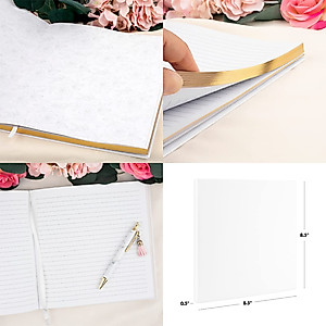 Andaz Press Personalized Quinceañera Guest Book with Gold Accents, Custom Photo White Script 120 Pages 8.5"x8.5" Hard Cover Photo Album for Mis Quince Años XV Sweet 15th Birthday Decorations, 1-Pack