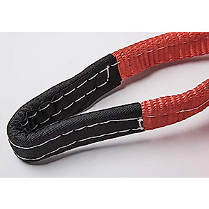 HiGear 9 Ton 2 Inch X 30 Ft. Polyester Tow Strap Rope 2 Loops 20,000lb Towing Recovery by Alfa Wheels (2in 30ft 2x30, Red)