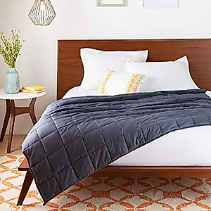 Linenspa 15 Pound Weighted Blanket – All Natural Relief and Sleep Aid - Filled with Premium Glass Beads - Calming and Soothing Hug