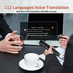 Language Translator Device, DOSMONO OCR Reading Pen, Dyslexia Reading Tool, 112 Languages Translator Device for Meetings Travelling Learning, Dictionary Pen, Book Reader, Exam Reading Pen