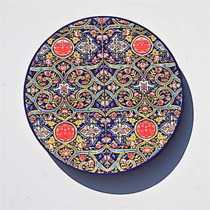 18 inch Handmade Lazy Susan - Rotating and Decorative - Large Centrepiece - Rotating Round Tray - Handcrafted Wooden Lazy Susan Turntable Large Tray Dining Table Decor Wood Trays