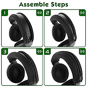 Geekria Flex Fabric Headband Cover Compatible with Sennheiser HD598 HD579 HD559 HD558 Headphones, Head Cushion Pad Protector, Replacement Repair Part, Sweat Cover, Easy DIY Installation (Black)