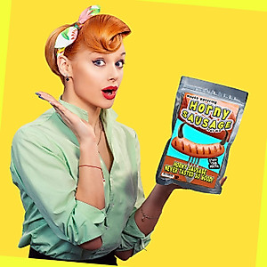 Horny Sausage Gourmet Trail Mix - Premium Food Gifts for Men - Sausage Gift for Sausage Lovers - Spicy Snack Basket Idea - Stocking Stuffers Women