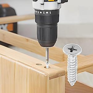 #8 x 3/4" (100 pcs) Stainless Steel Flat Head Sheet Metal Screws, Phillips Drive Wood Screws, 304 Stainless Steel 18-8, Self Tapping Screws