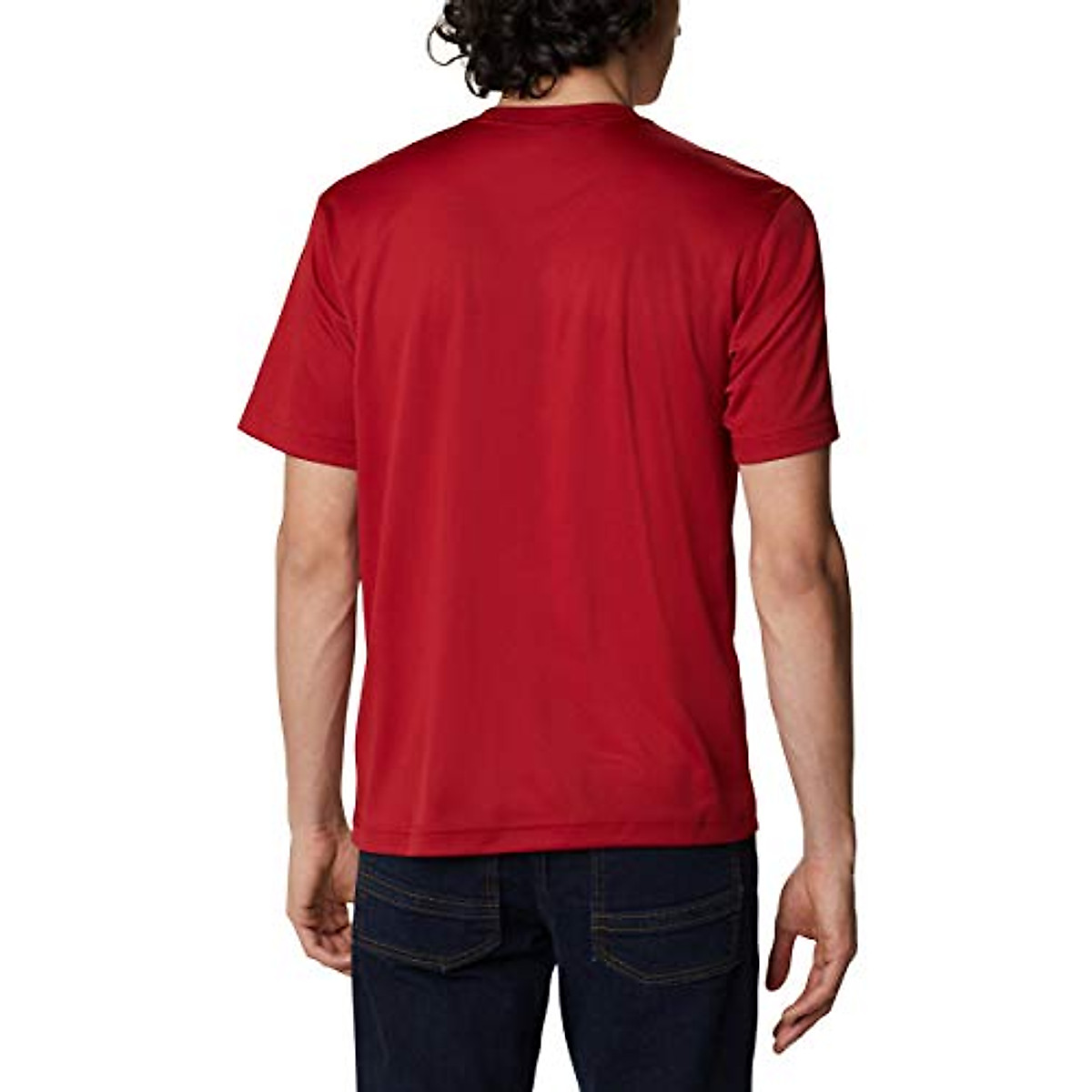 Columbia Men's Meeker Peak Short Sleeve Crew, Red Velvet, XX-Large