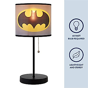 Warner Brothers Batman Stick Lamp, Metal, Gray