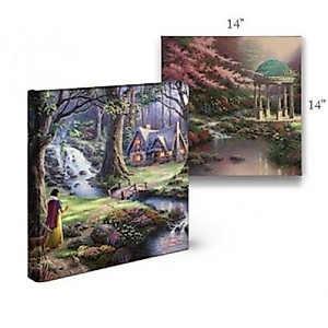 Thomas Kinkade Reflections of Faith 14" x 14" Gallery Wrapped Canvas Art | Frameless Room Wall Art | Certificate of Authenticity Included