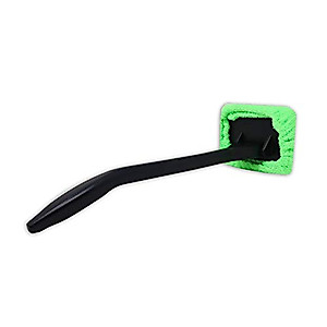 PRIMESTARZ Windshield Cleaner (2 Pack) with 4 Micro Fiber Bonnets, 2 Spray Bottles 8 Piece Set Pivoting Head, Glass Window Cleaner Auto-Home