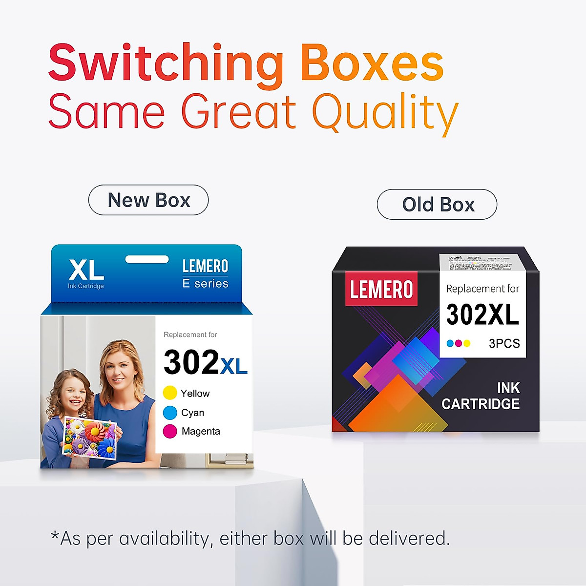 LEMERO Remanufactured Ink Cartridge Replacement for Epson 302 XL 302XL T302XL to use with Expression Premium XP-6100 XP 6100 XP-6000 (1 Cyan, 1 Magenta, 1 Yellow, 3 Pack)