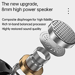 Wireless Earbuds Bluetooth Headphones in Ear with Bluetooth 5.2 Deep Bass Led Display Ipx7 Waterproof Earbuds for Sport and Work,High-Sensitivity Fingerprint