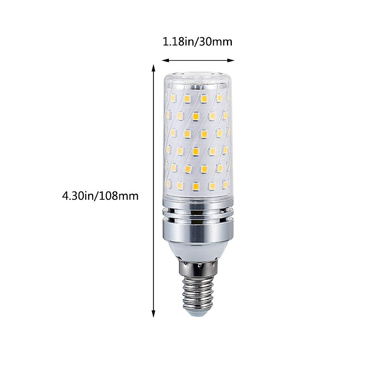 MaoTopCom E12 LED Bulbs 4000K, 15W E12 Candelabra Light 150 Watt Equivalent Natural White 1500 Lumen Decorative Candle Base Chandelier Bulbs, Non-Dimmable, AC 85-265V