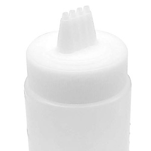 GARASANI 4 Hole Sauce Squeeze Condiment Bottles Dispenser (18oz - 530ml)