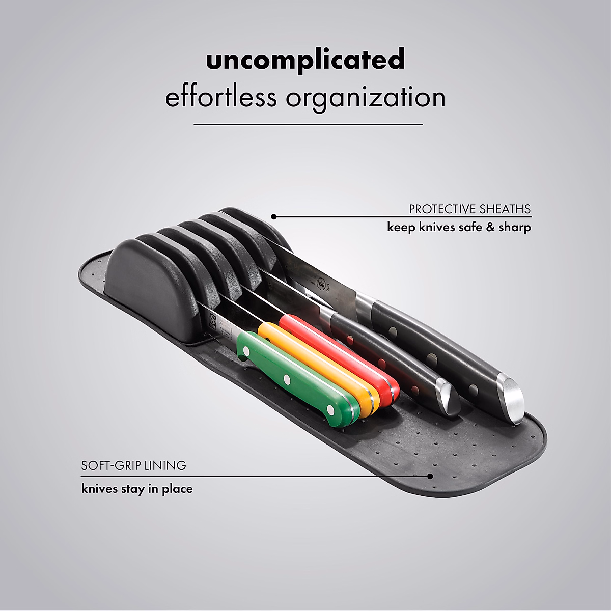 madesmart Classic Small Knife Mat, Carbon