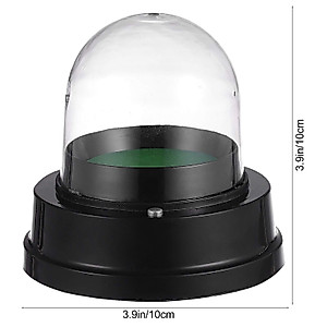 jojofuny Automatic Transparent Plastic Electrical Dice Cup with 5 Dice Transparent Plastic Cover Electrical Shaking Dice Roller Cup Set for KTV Pub Bar Party Game No Battery Black